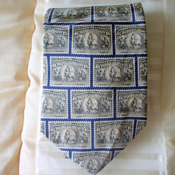 Museum Artifacts | Accessories | Museum Artifacts Tie Silk Blue Tan ...